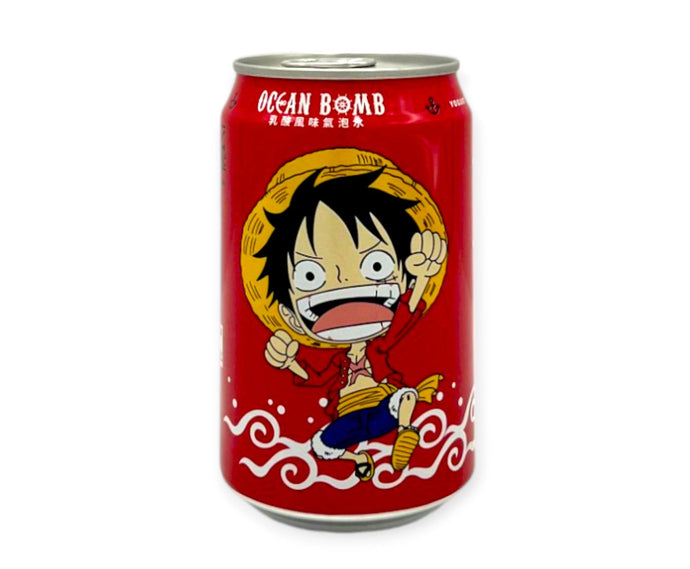 Ocean Bomb One Piece Luffy Yogurt Flavor Soda 330ml (Taiwan) – Snack Safari
