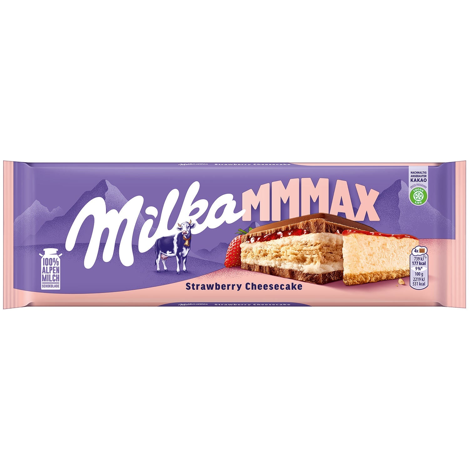 Milka Max Strawberry Cheesecake 300g (Austria) – Snack Safari